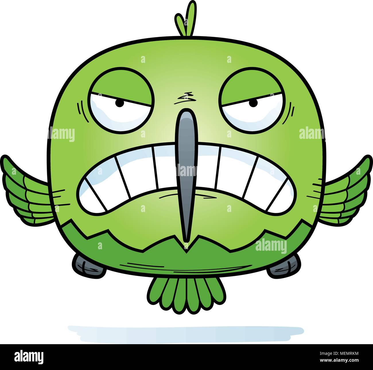 A cartoon illustration of a hummingbird looking angry Stock Vector ...