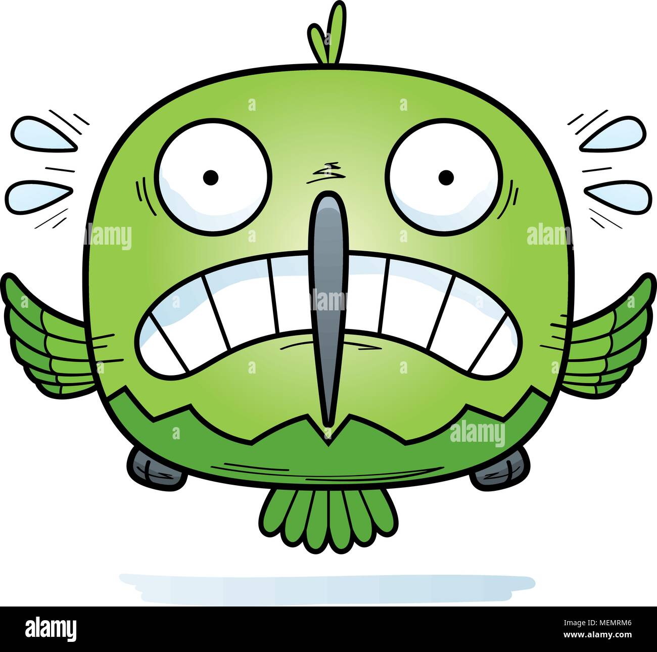 A cartoon illustration of a hummingbird looking scared Stock Vector ...