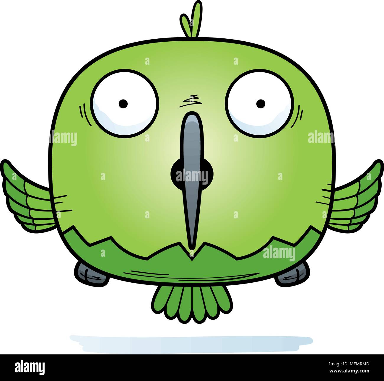 A cartoon illustration of a hummingbird looking surprised Stock Vector ...
