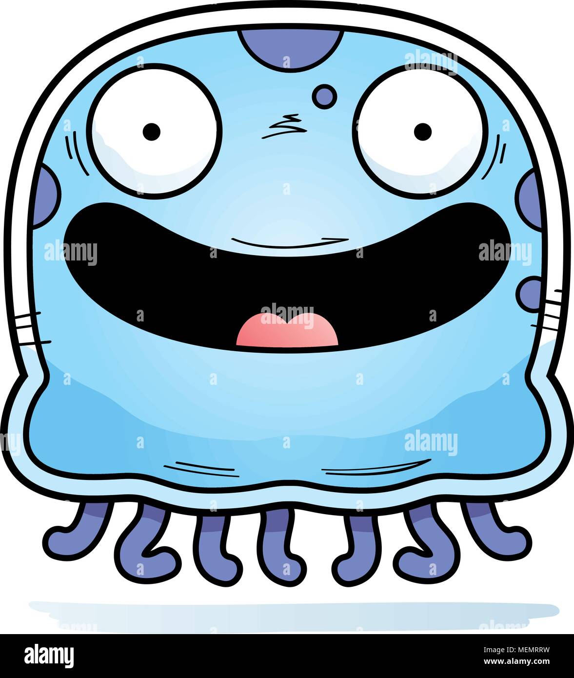 A cartoon illustration of a jellyfish smiling Stock Vector Image & Art ...