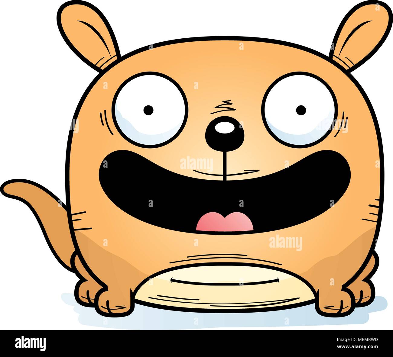 A cartoon illustration of a little kangaroo smiling Stock Vector Image ...