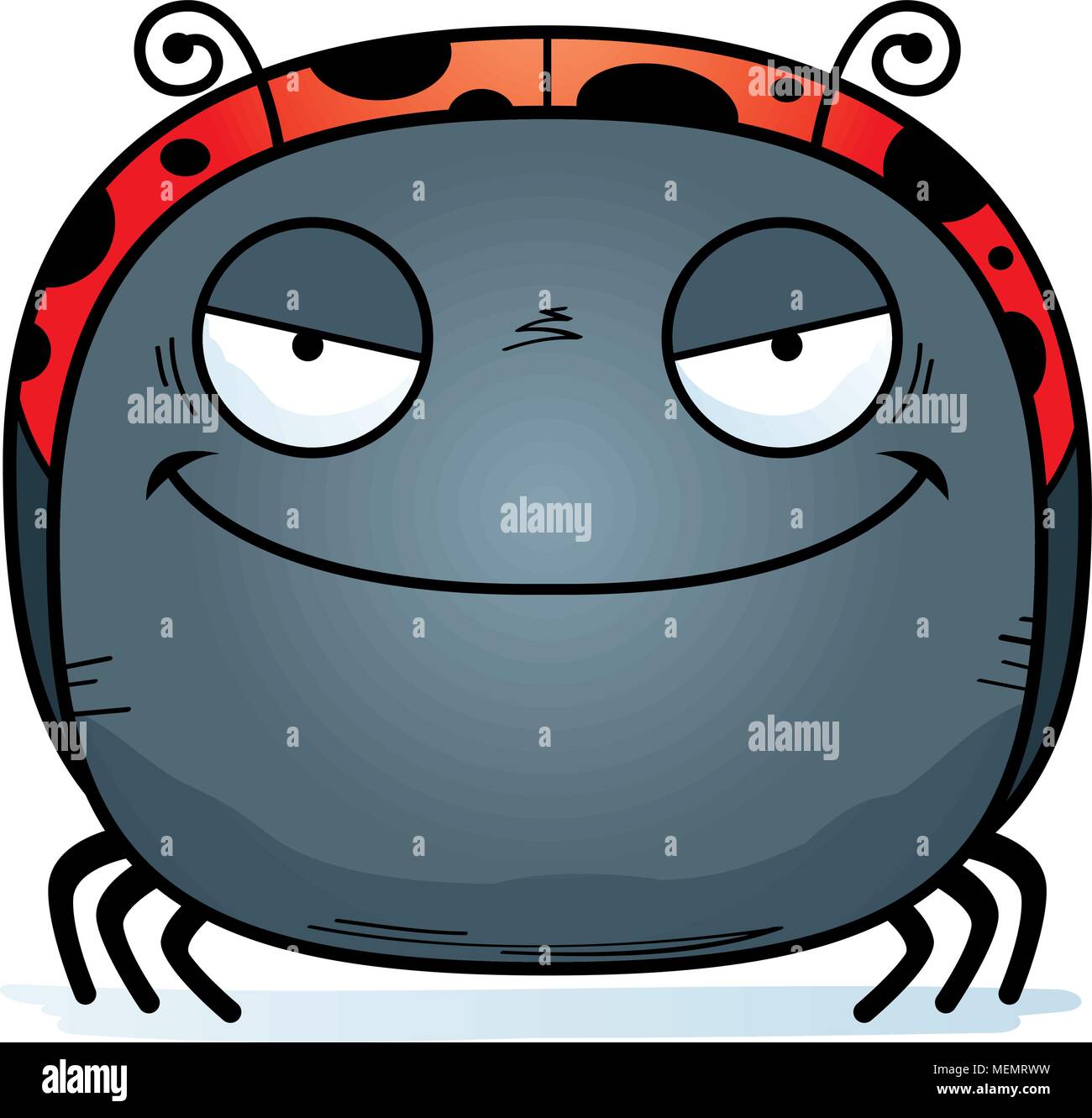 A cartoon illustration of an evil looking ladybug Stock Vector Image ...