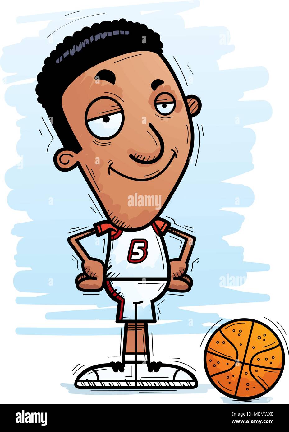 Cartoon basketball player man smiling Stock Vector Images - Alamy