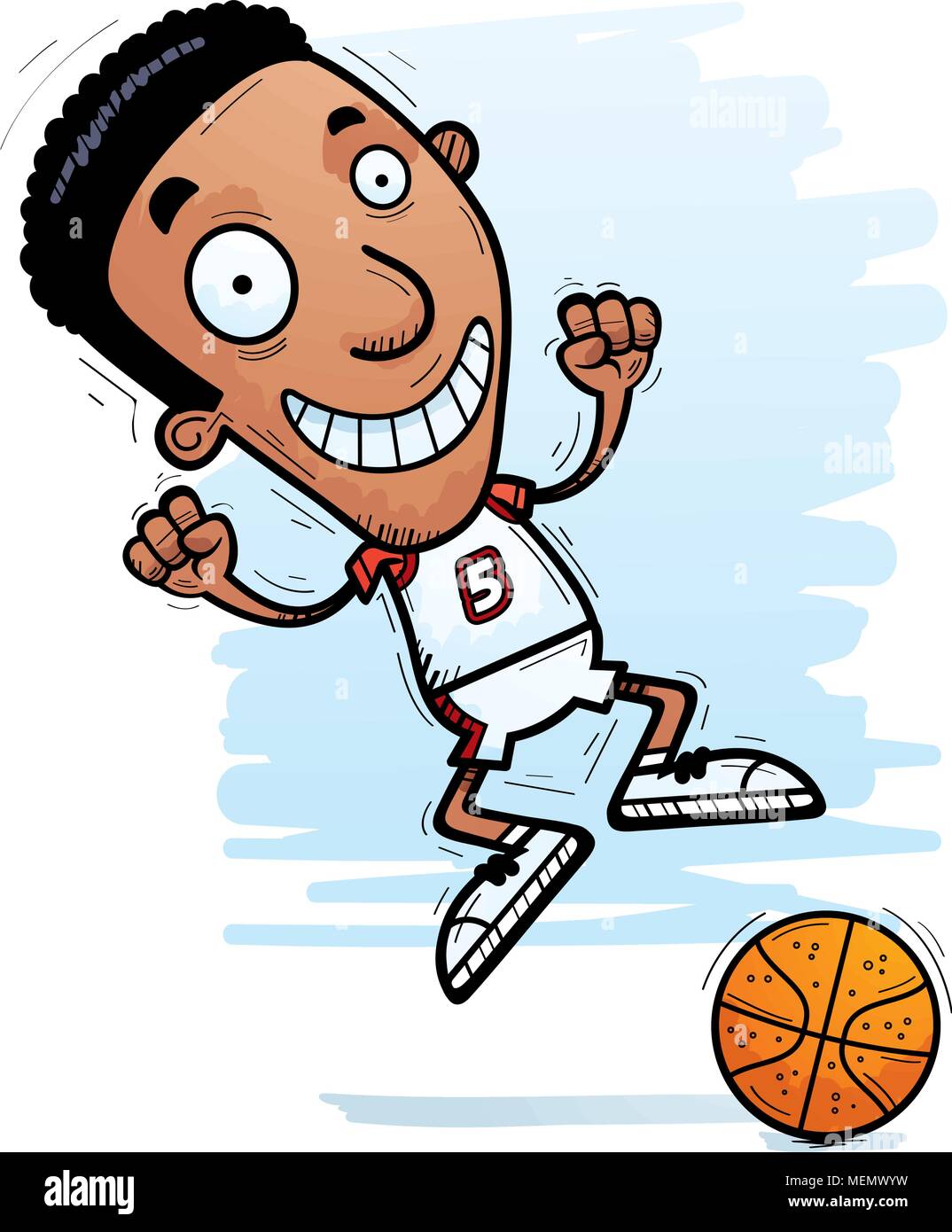 Cartoon basketball player man smiling Stock Vector Images - Alamy