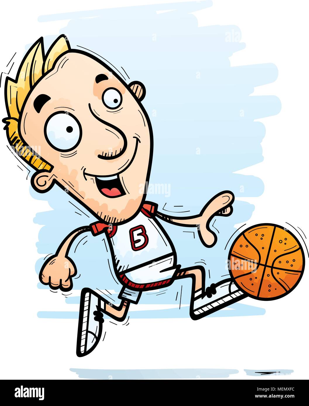 Cartoon basketball player man smiling Stock Vector Images - Alamy