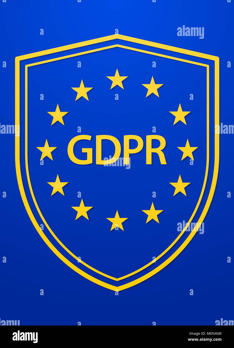 European Union General Data Protection Regulation illustration. Concept ...