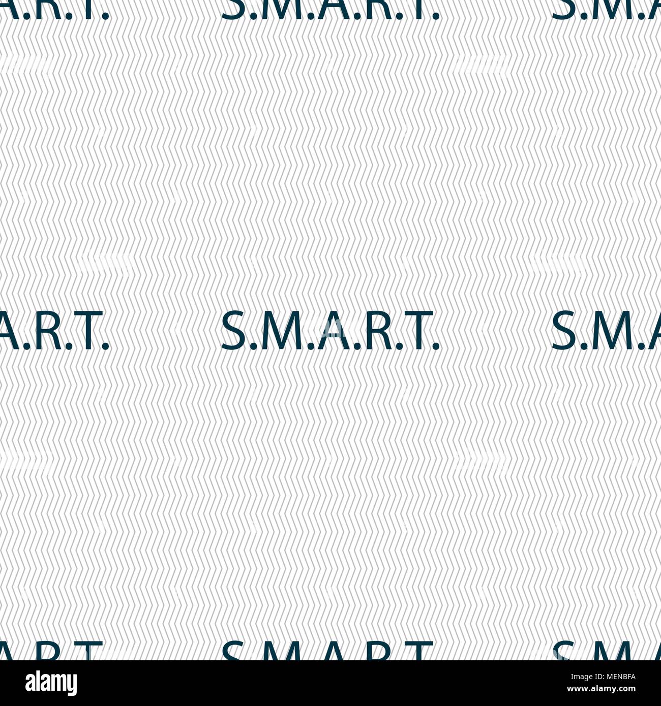 Smart sign icon. Press button. Seamless abstract background with ...