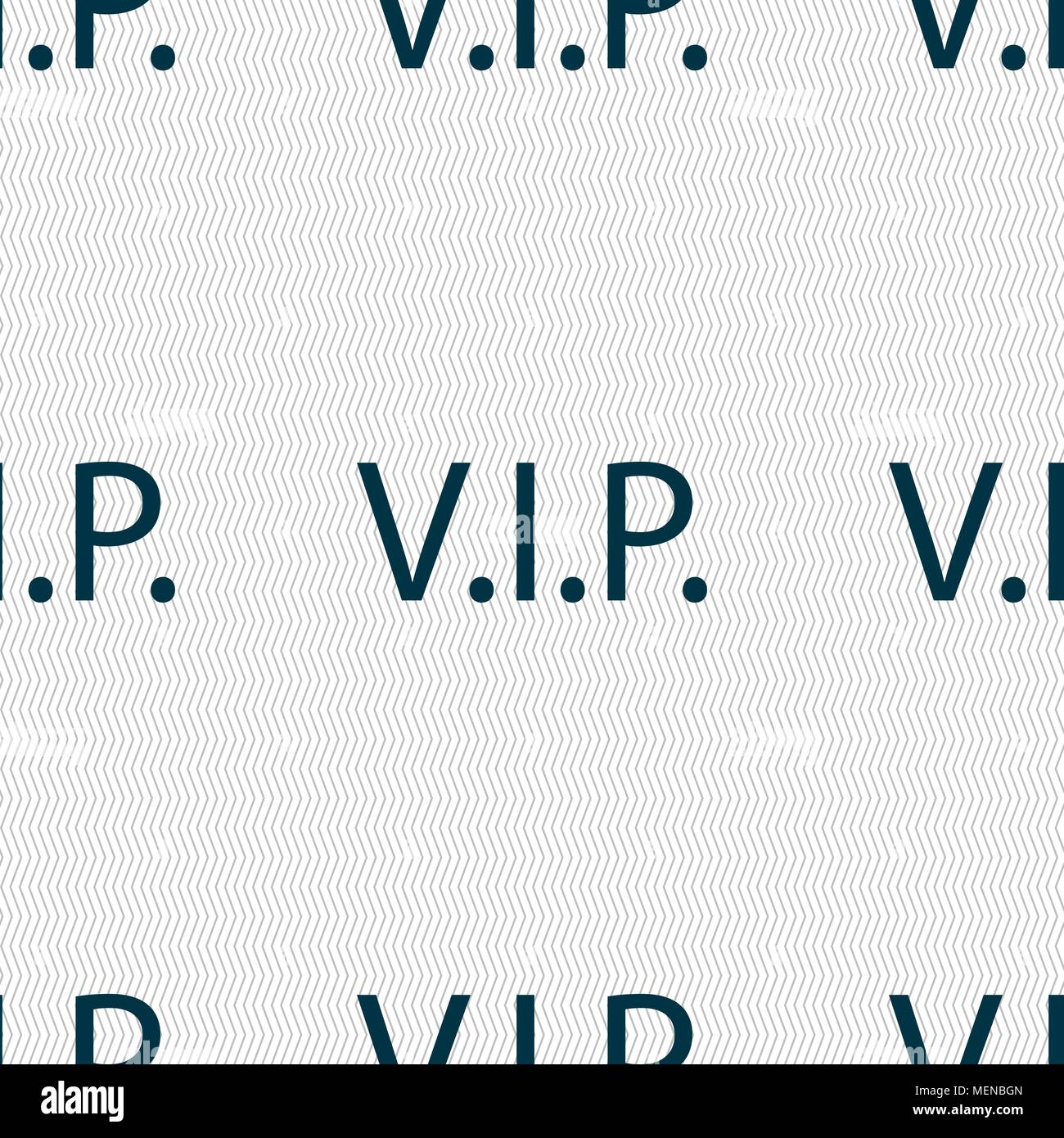 Vip sign icon. Membership symbol. Very important person. Seamless ...