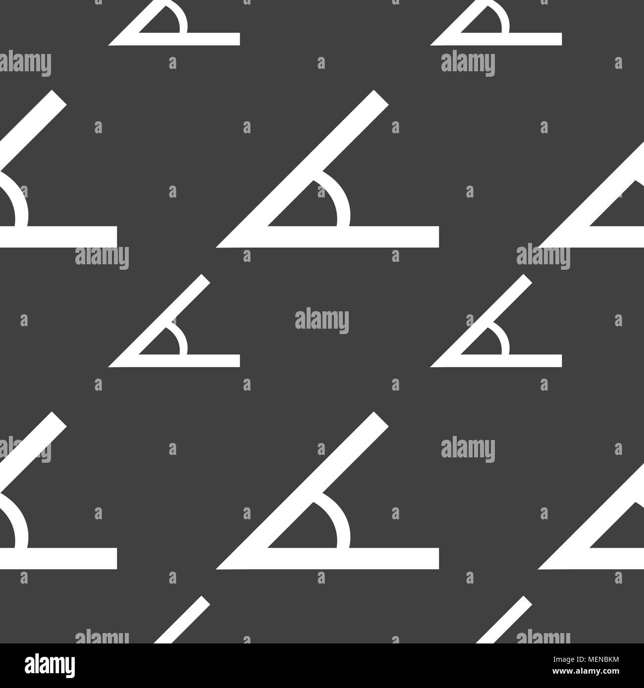 Angle 45 degrees icon sign. Seamless pattern on a gray background ...