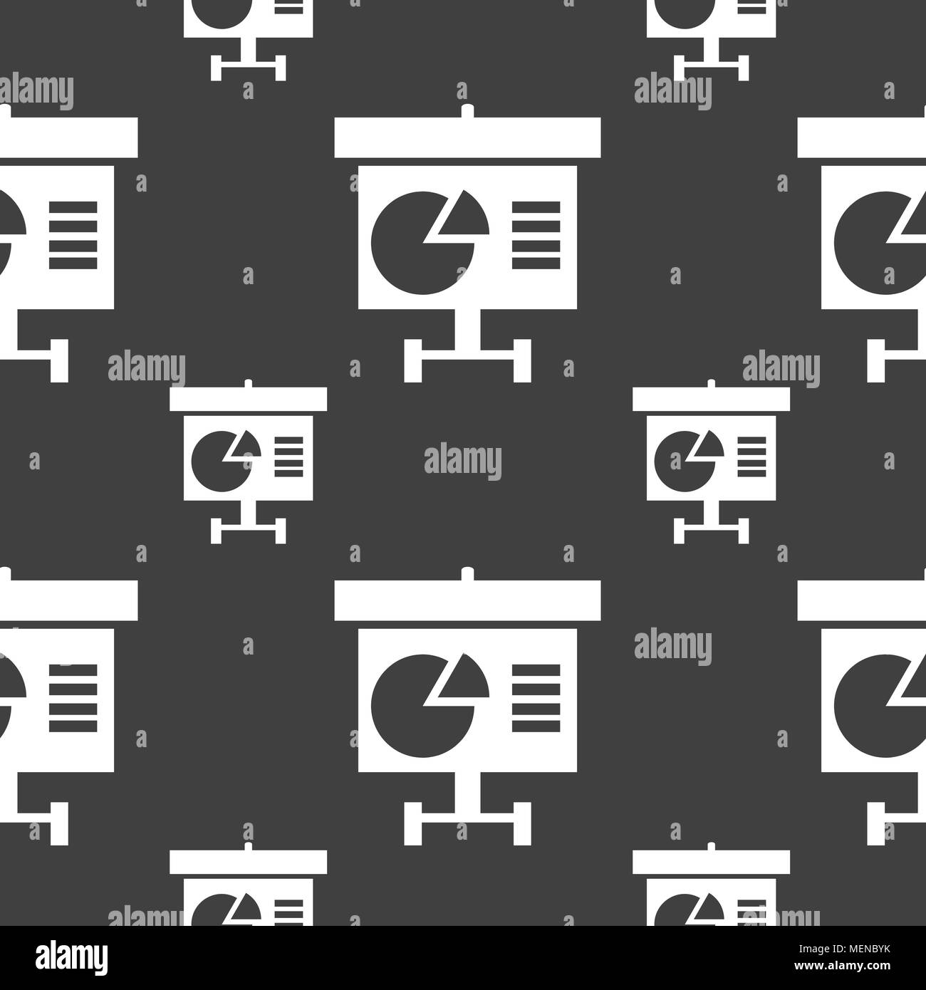 Graph icon sign. Seamless pattern on a gray background. Vector ...