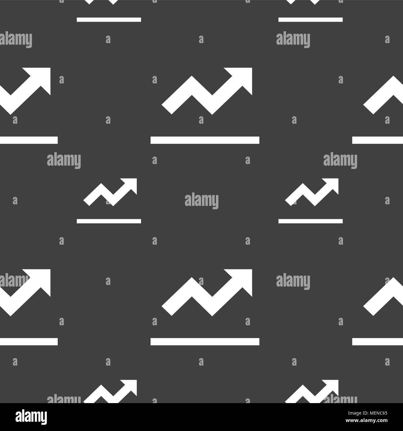 Graph chart, Diagram icon sign. Seamless pattern on a gray background ...