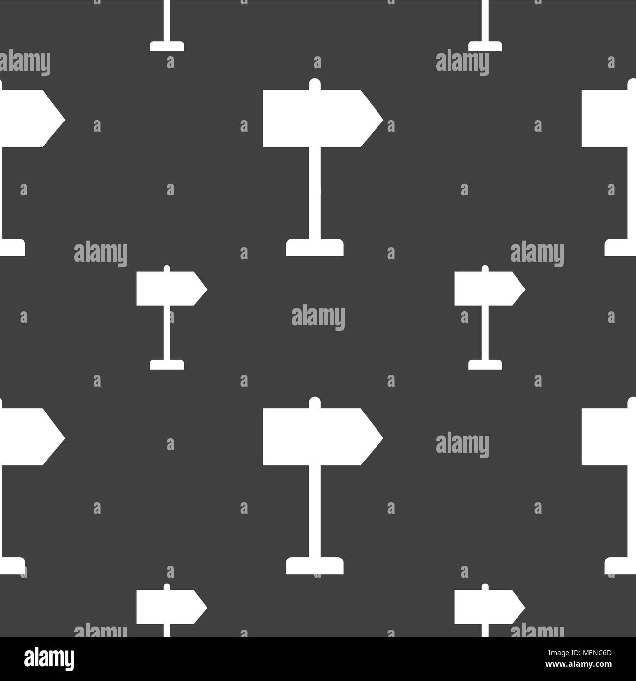 Signposticon sign. Seamless pattern on a gray background. Vector ...