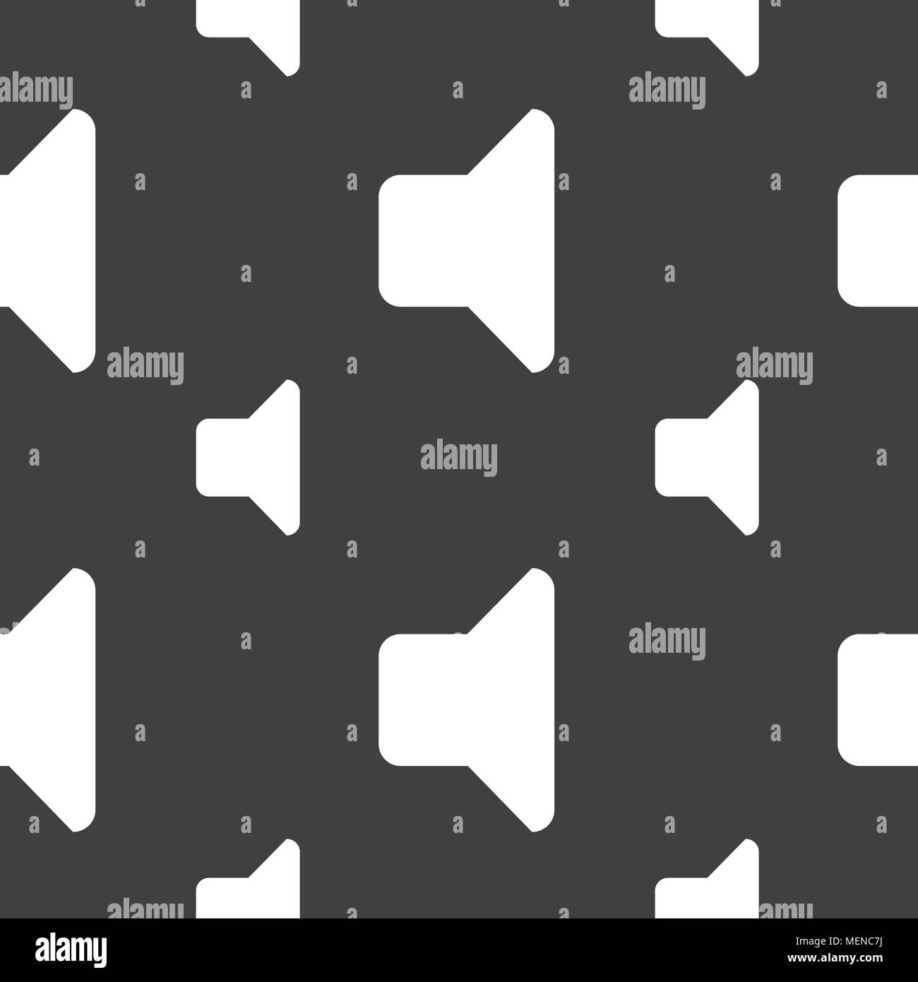 Speaker volume, Sound icon sign. Seamless pattern on a gray background ...