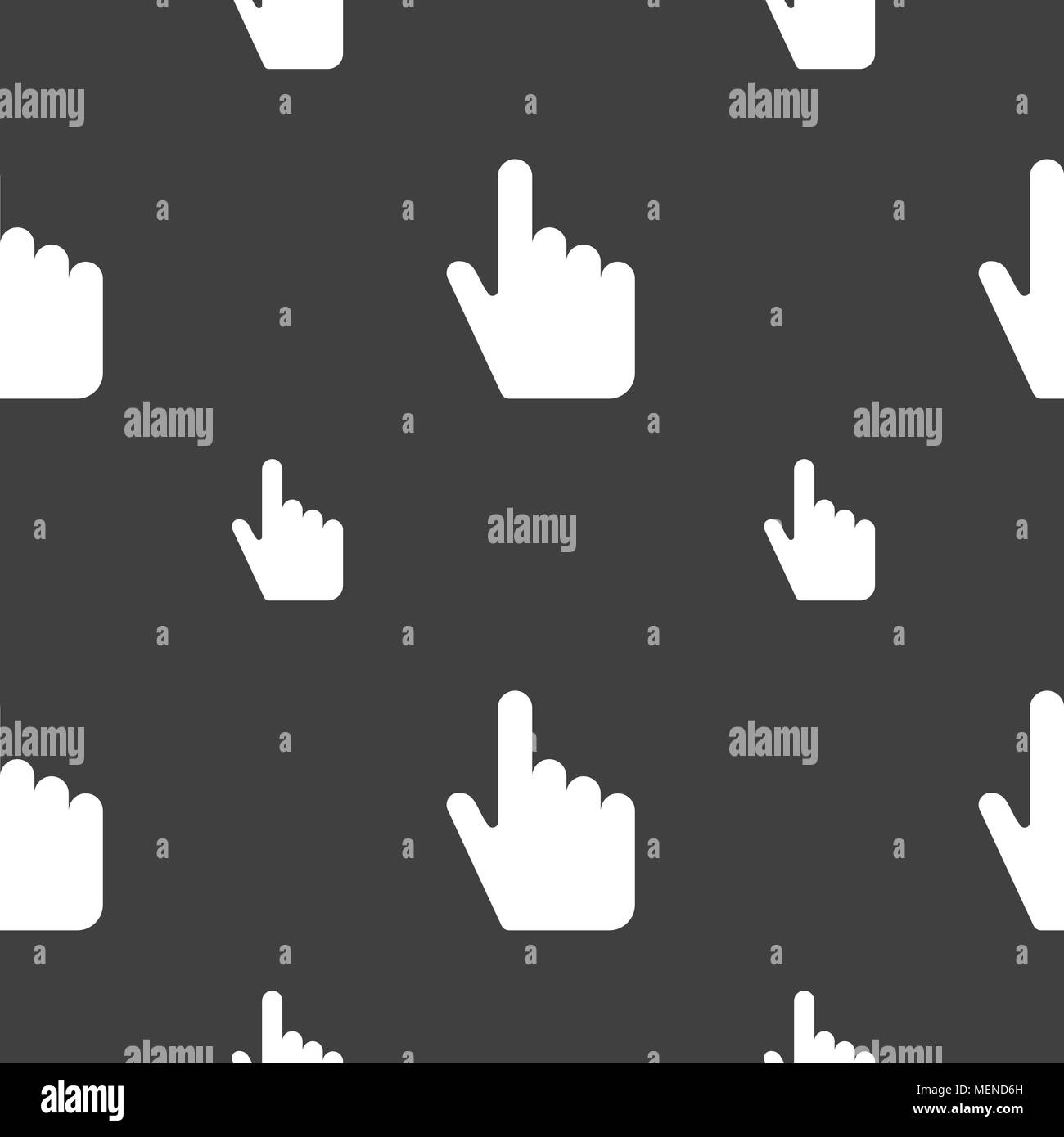 cursor icon sign. Seamless pattern on a gray background. Vector illustration Stock Vector Image ...