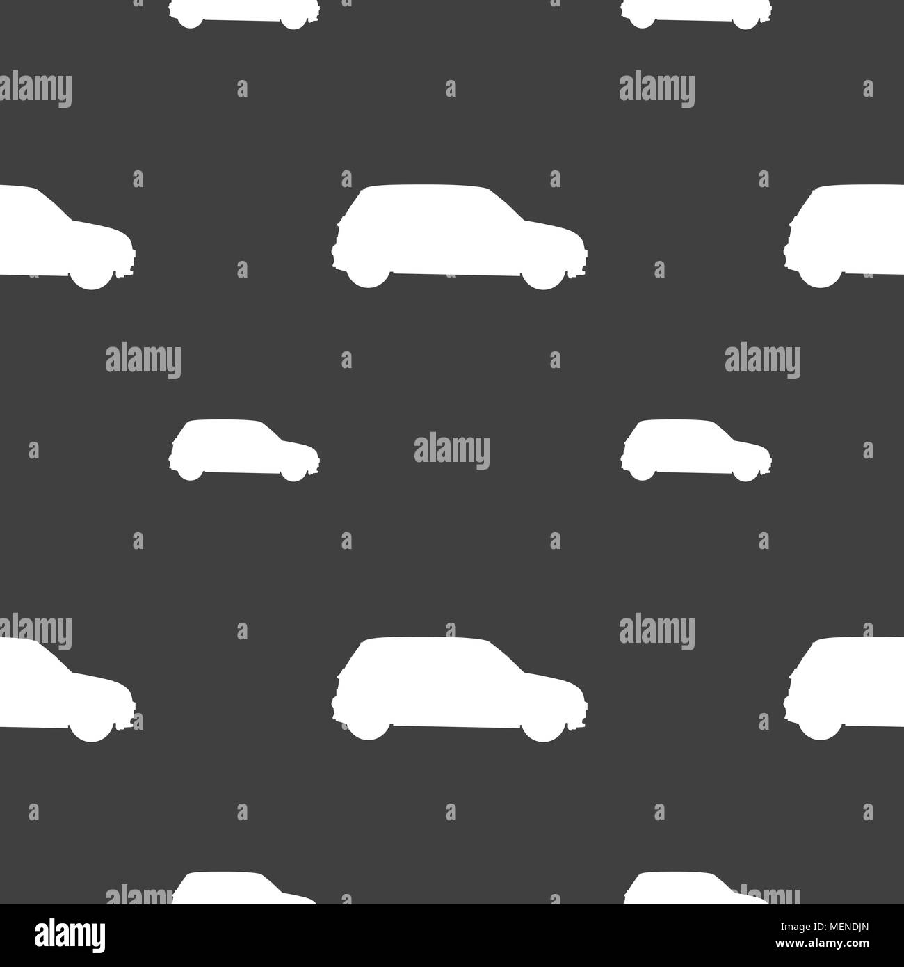 Jeep icon sign. Seamless pattern on a gray background. Vector ...