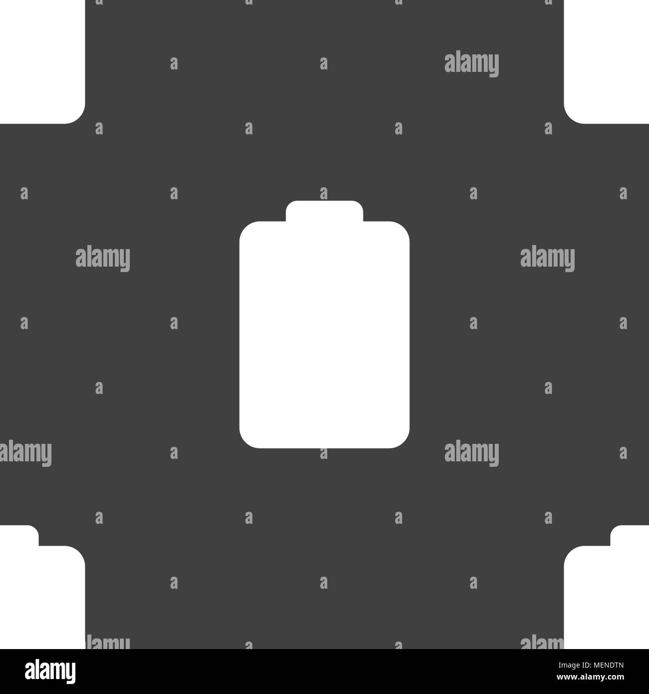 Battery empty, Low electricity icon sign. Seamless pattern on a gray ...
