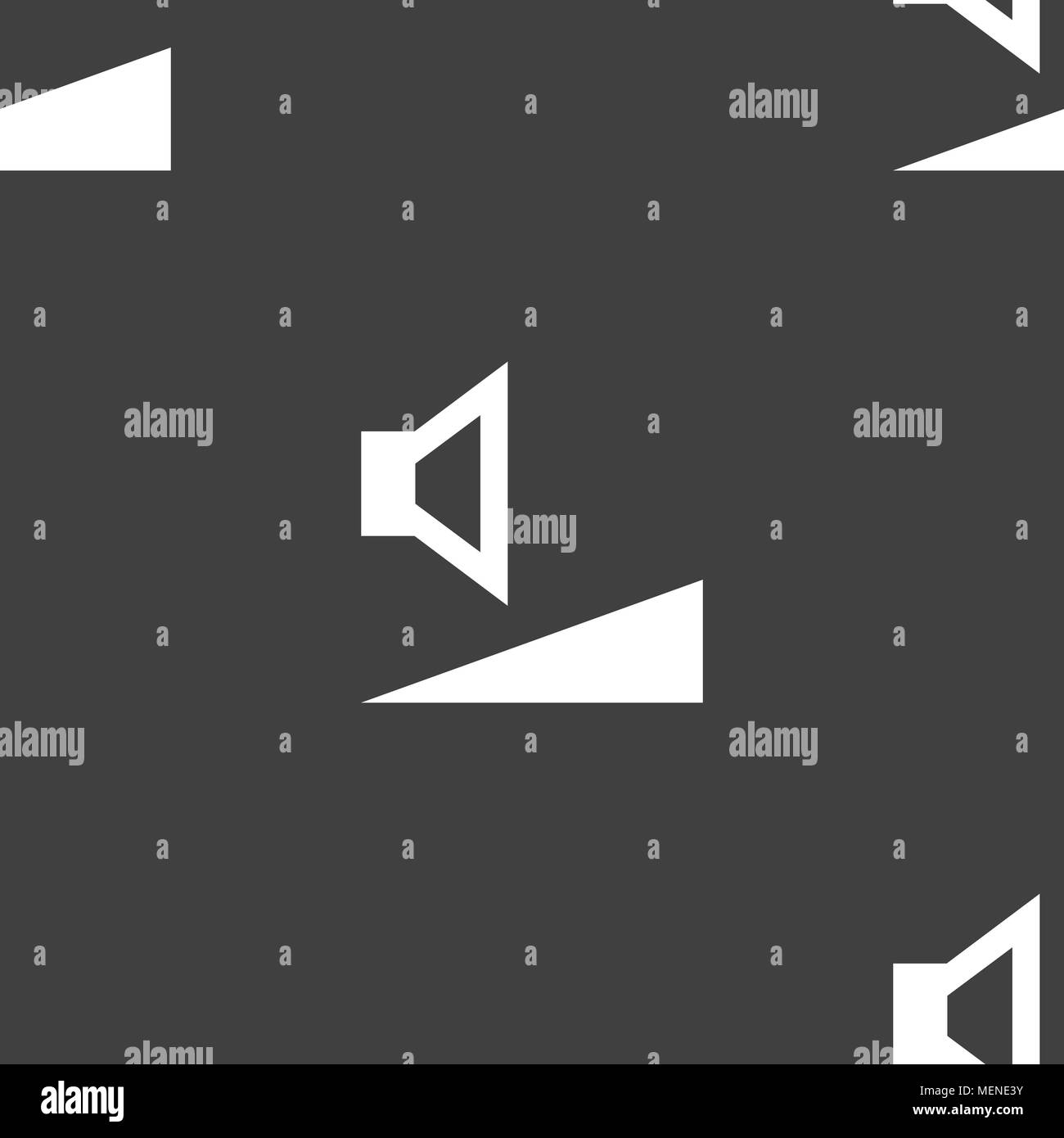 volume, sound icon sign. Seamless pattern on a gray background. Vector ...