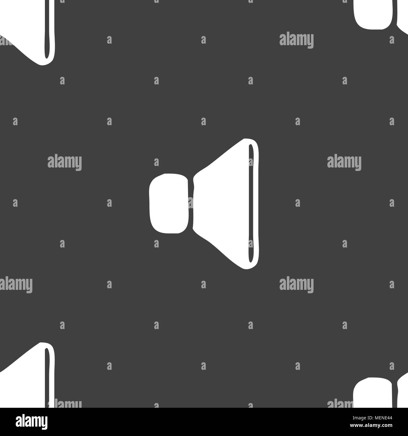 volume, sound icon sign. Seamless pattern on a gray background. Vector ...