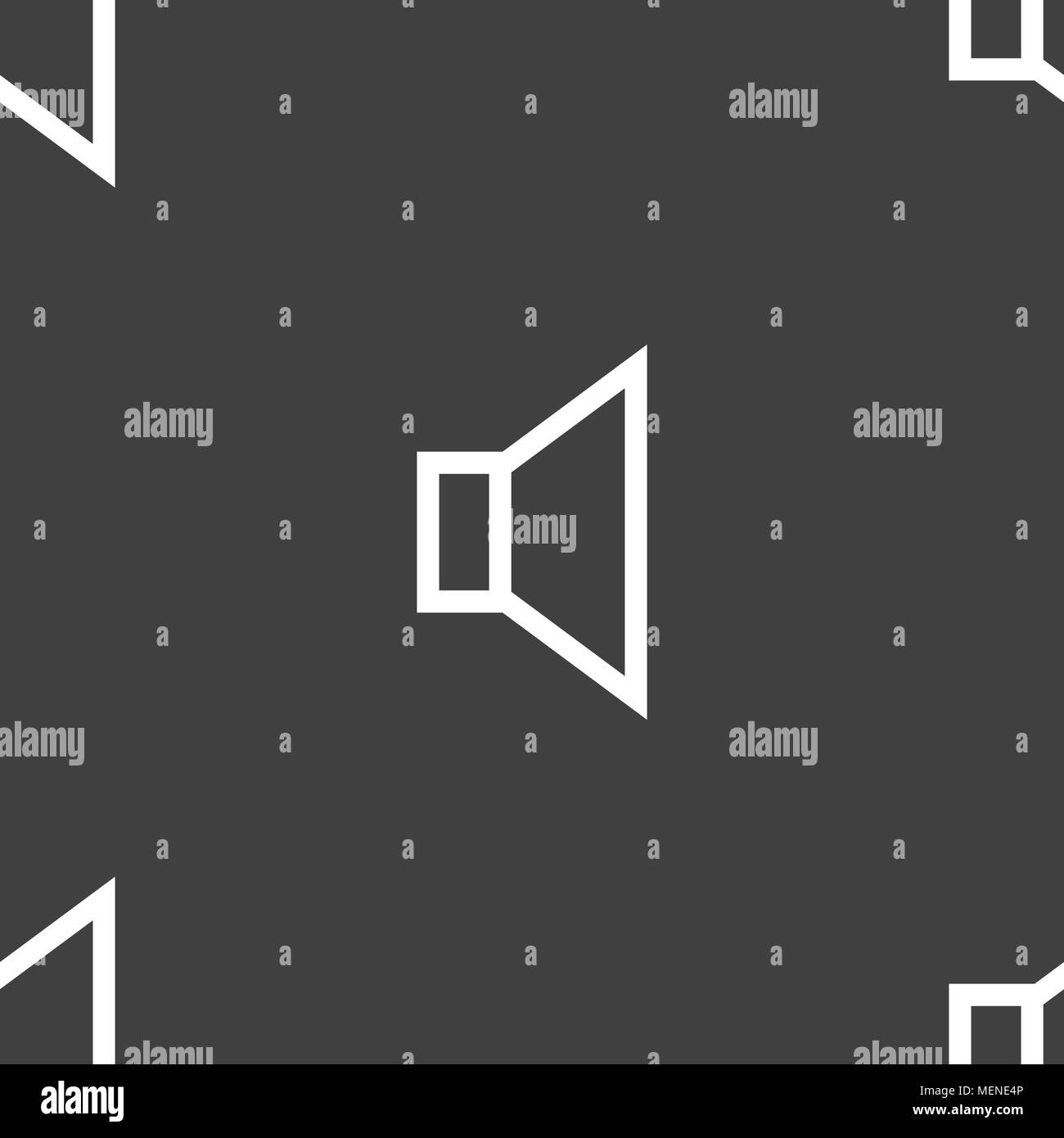 volume, sound icon sign. Seamless pattern on a gray background. Vector ...