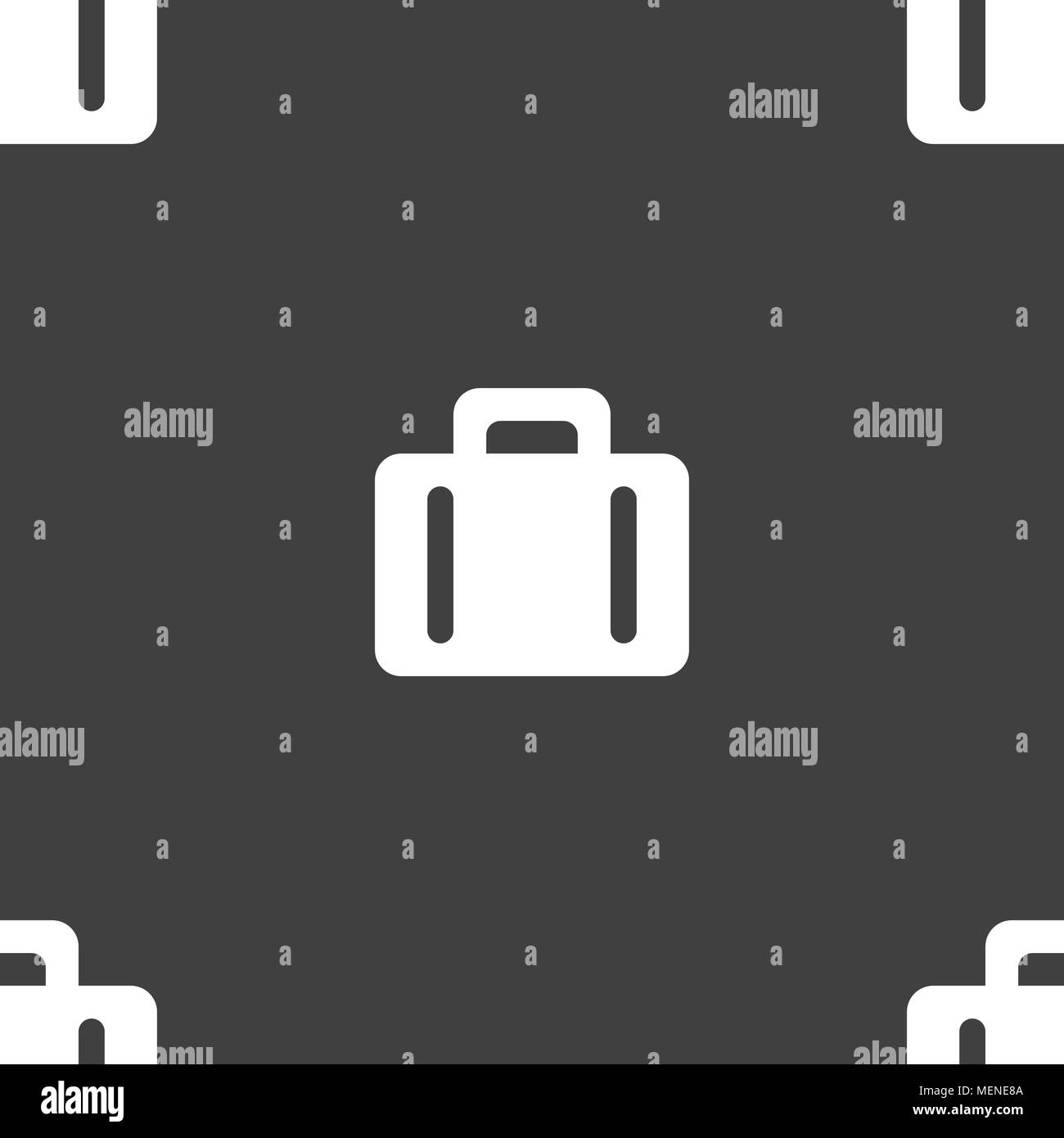 suitcase icon sign. Seamless pattern on a gray background. Vector ...