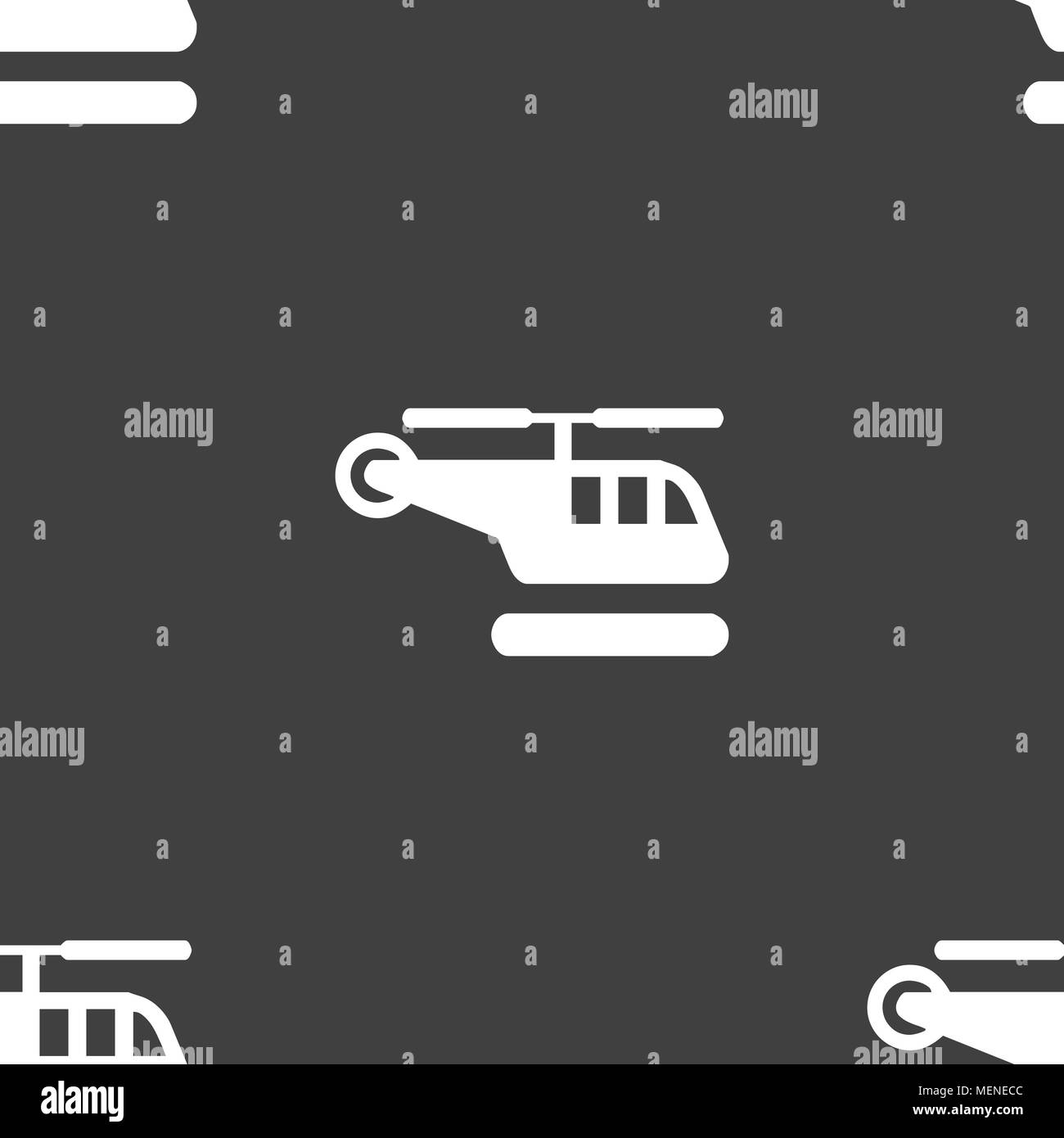 helicopter icon sign. Seamless pattern on a gray background. Vector ...