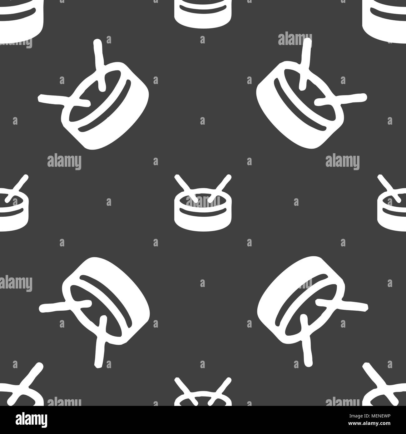 drum icon sign. Seamless pattern on a gray background. Vector ...