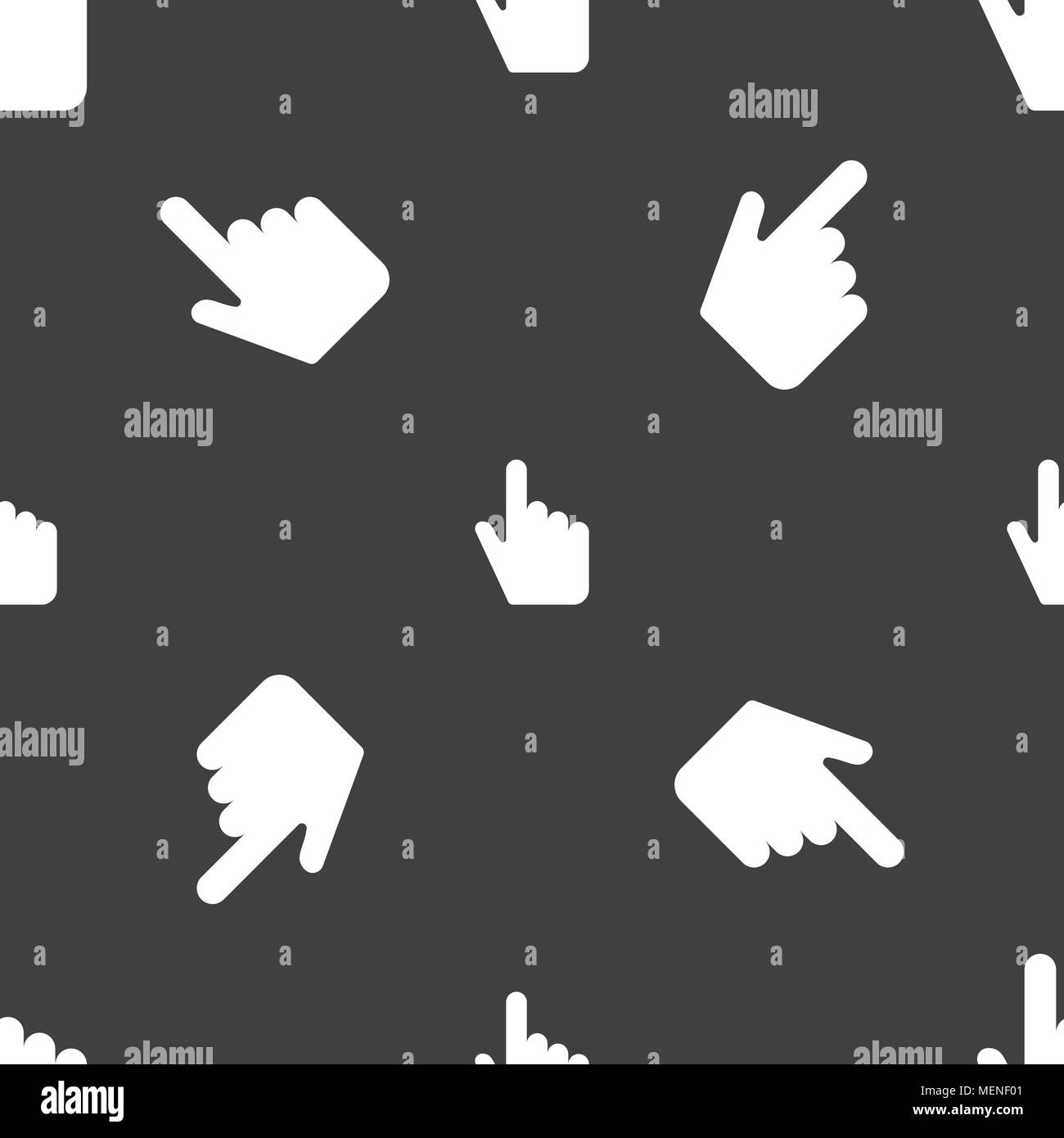 cursor icon sign. Seamless pattern on a gray background. Vector illustration Stock Vector Image ...