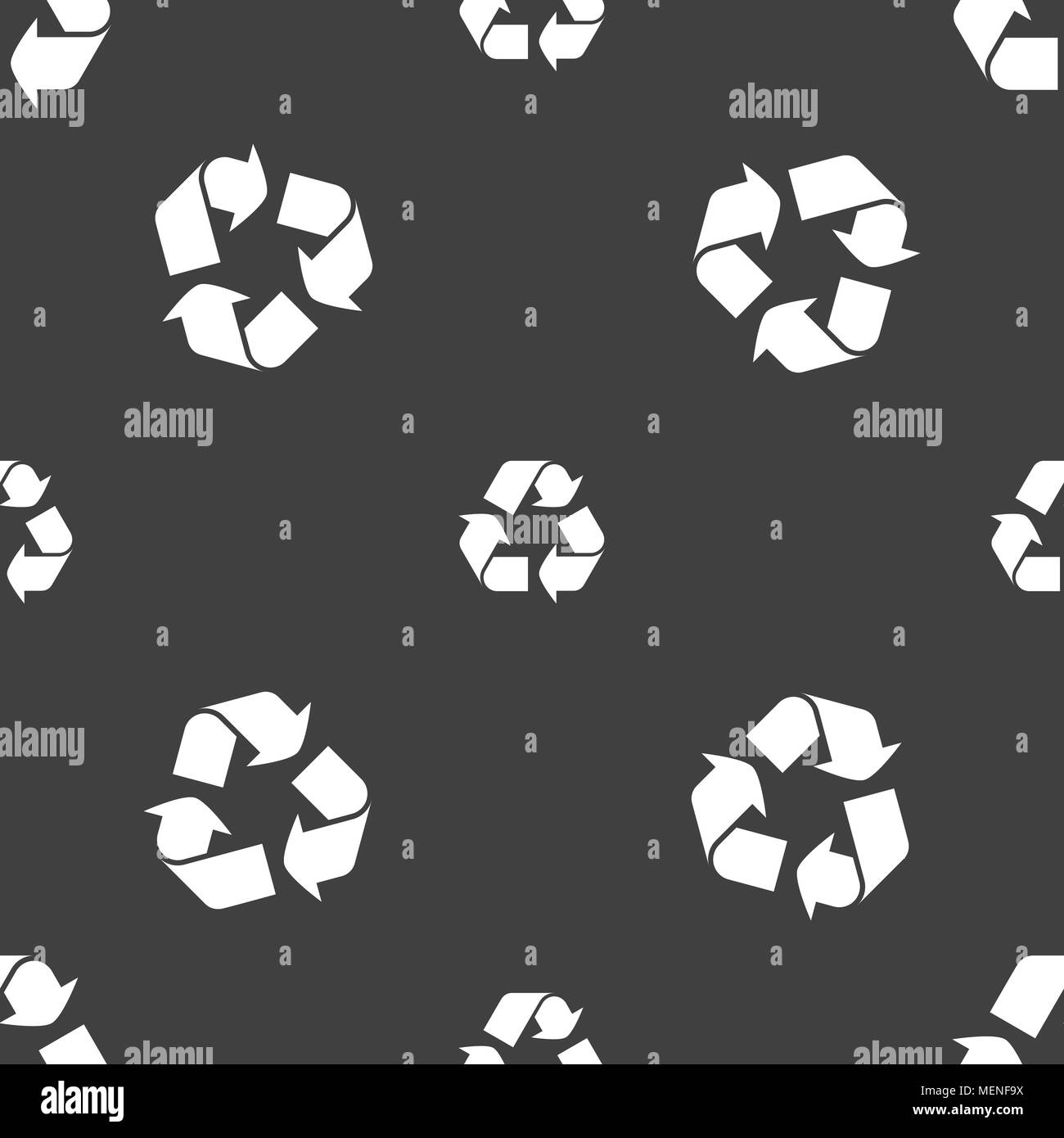 processing icon sign. Seamless pattern on a gray background. Vector ...
