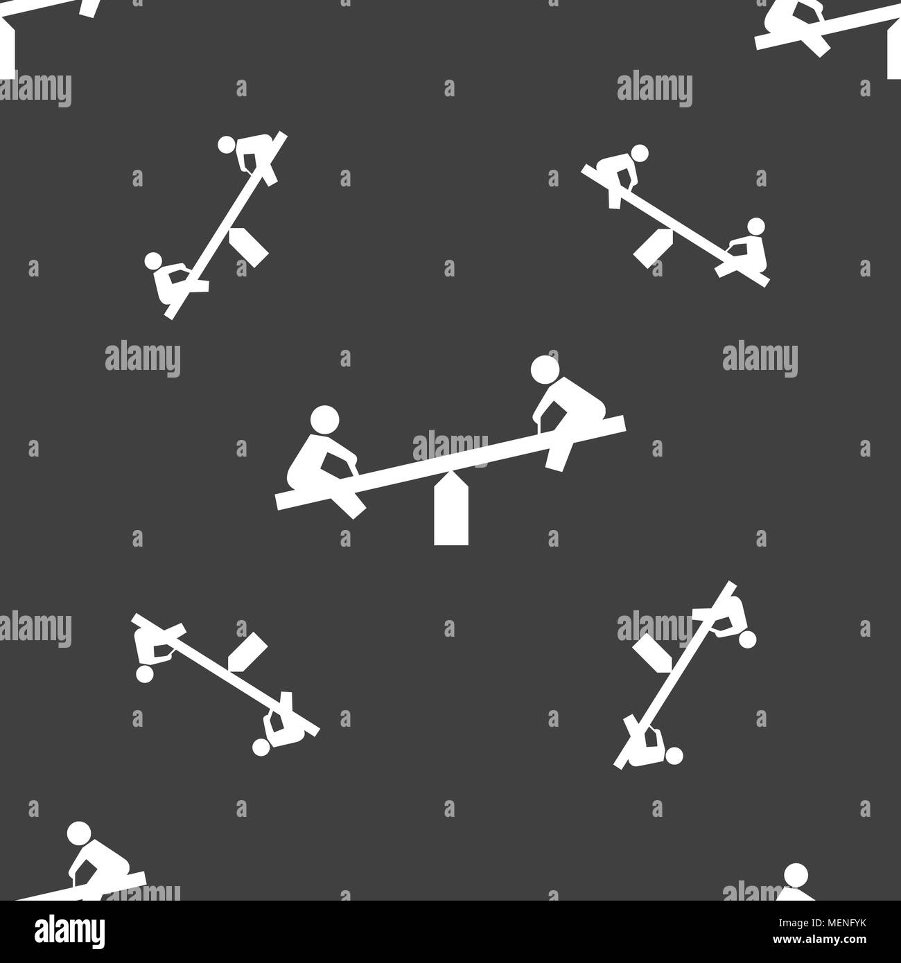 swing icon sign. Seamless pattern on a gray background. Vector illustration Stock Vector Image ...
