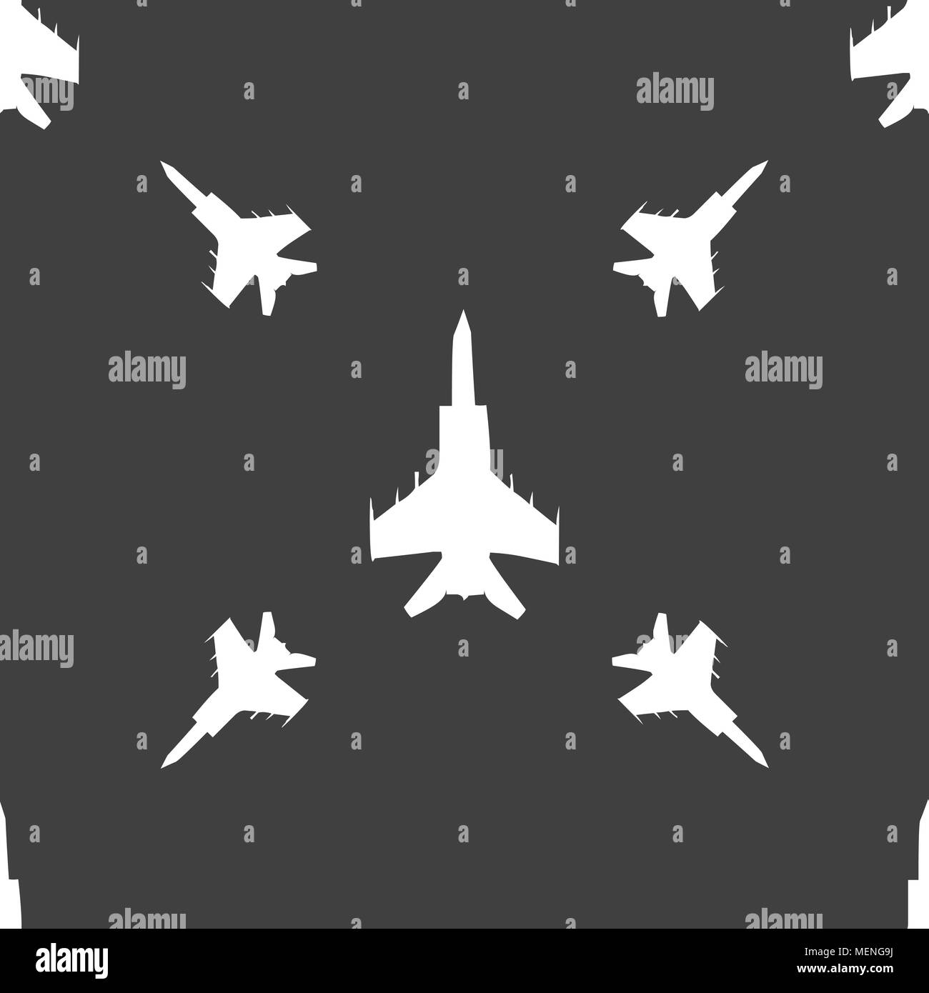 fighter icon sign. Seamless pattern on a gray background. Vector ...