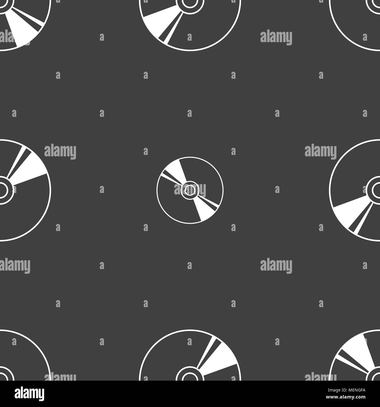 Cd, DVD, compact disk, blue ray icon sign. Seamless pattern on a gray ...