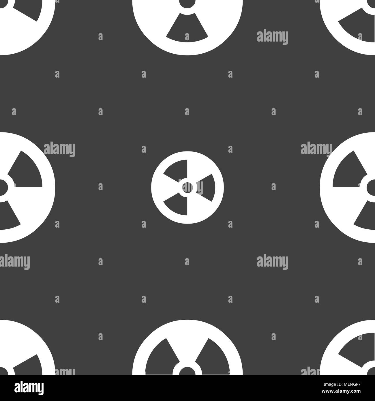 radiation icon sign. Seamless pattern on a gray background. Vector ...