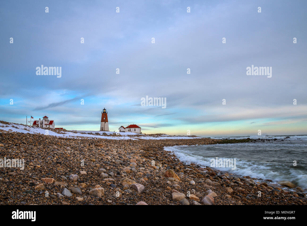 Point Judith Lighthouse in Point Judith Rhode Island Stock Photo - Alamy