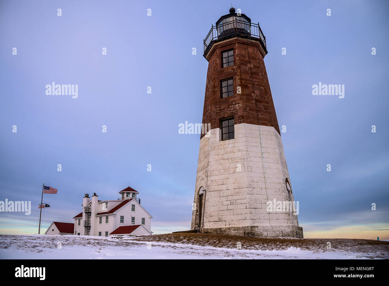 Point Judith Lighthouse in Point Judith Rhode Island Stock Photo - Alamy