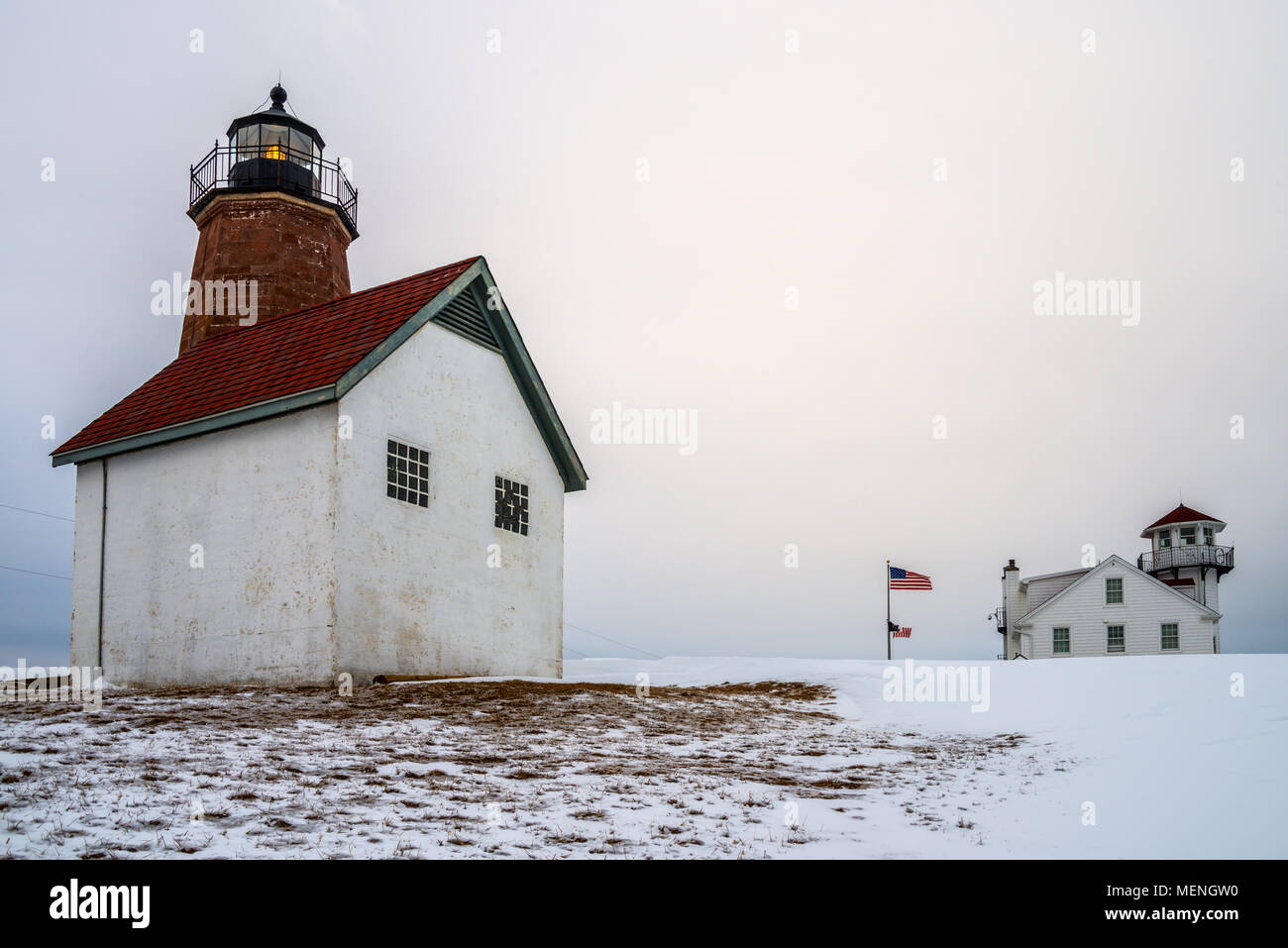 Point Judith Lighthouse in Point Judith Rhode Island Stock Photo - Alamy
