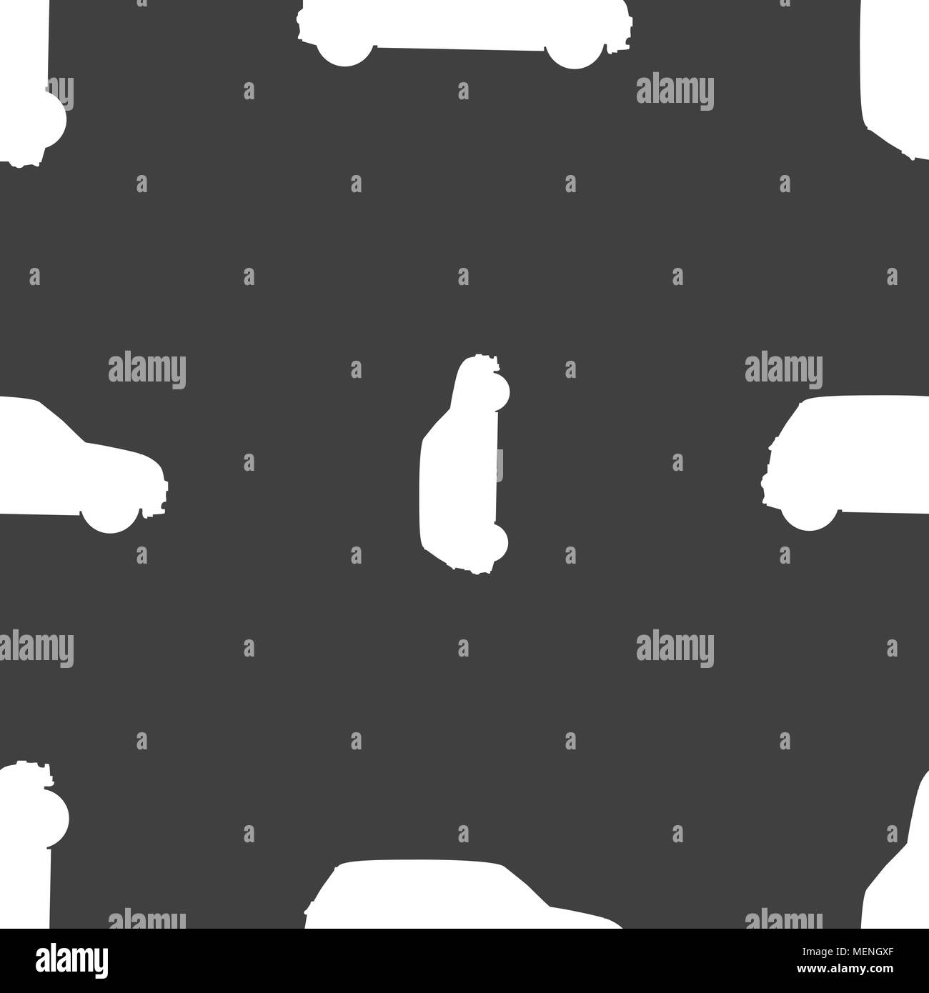 Jeep icon sign. Seamless pattern on a gray background. Vector ...