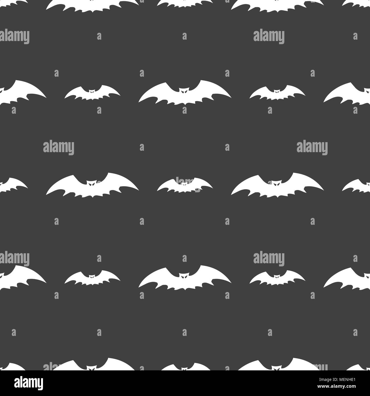 bat icon sign. Seamless pattern on a gray background. Vector ...