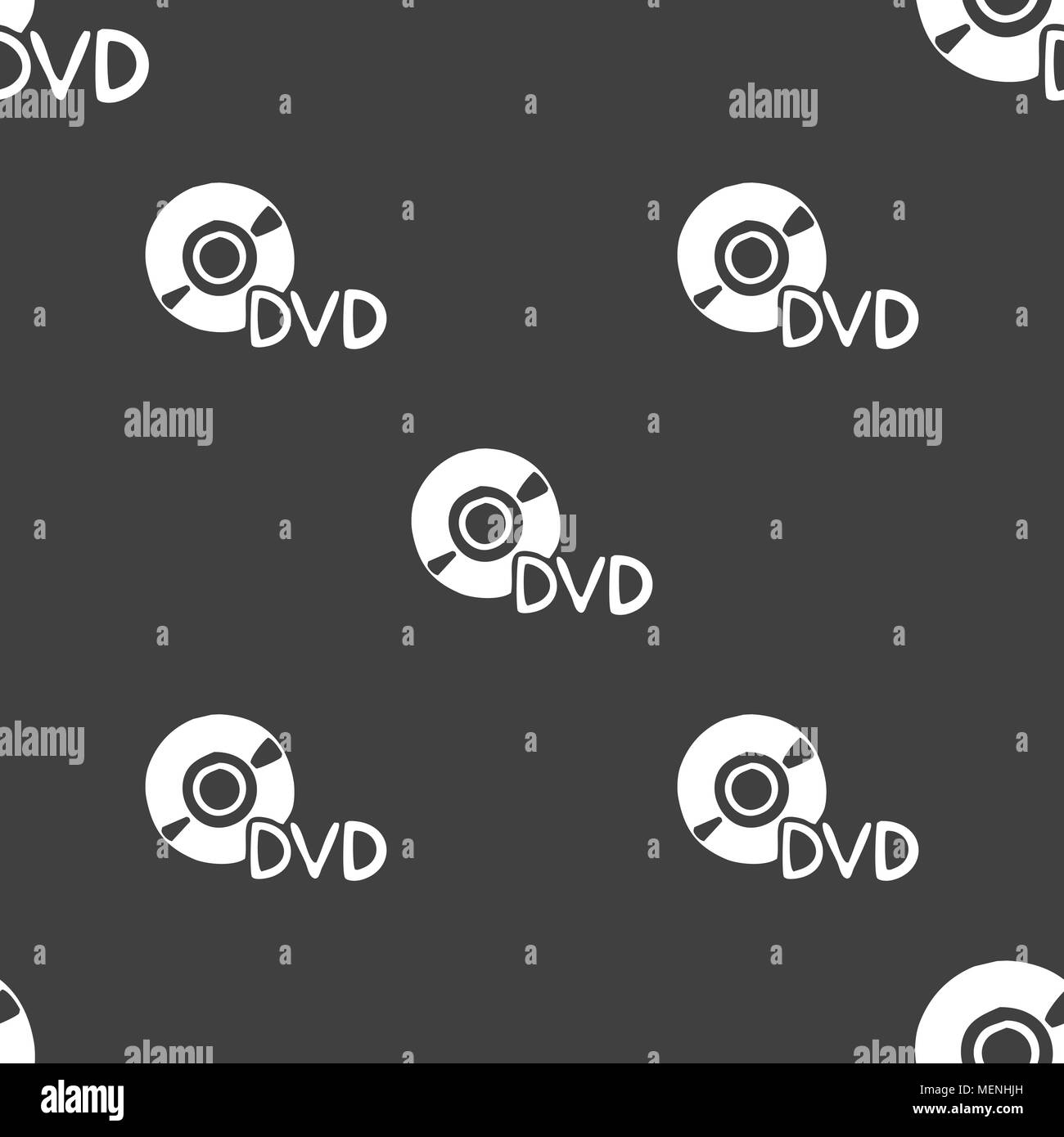 dvd icon sign. Seamless pattern on a gray background. Vector ...