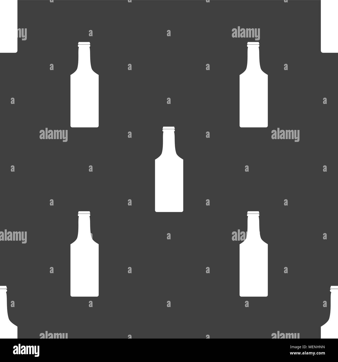 bottle icon sign. Seamless pattern on a gray background. Vector ...