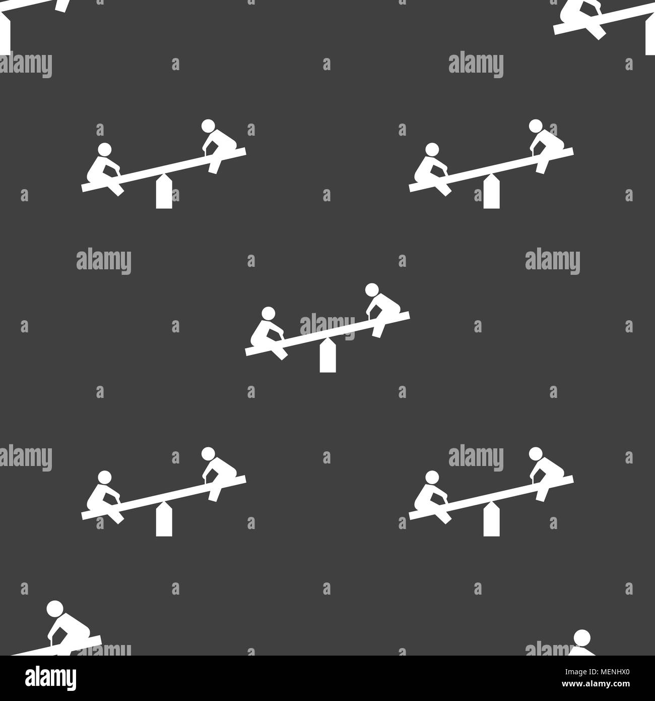 swing icon sign. Seamless pattern on a gray background. Vector ...