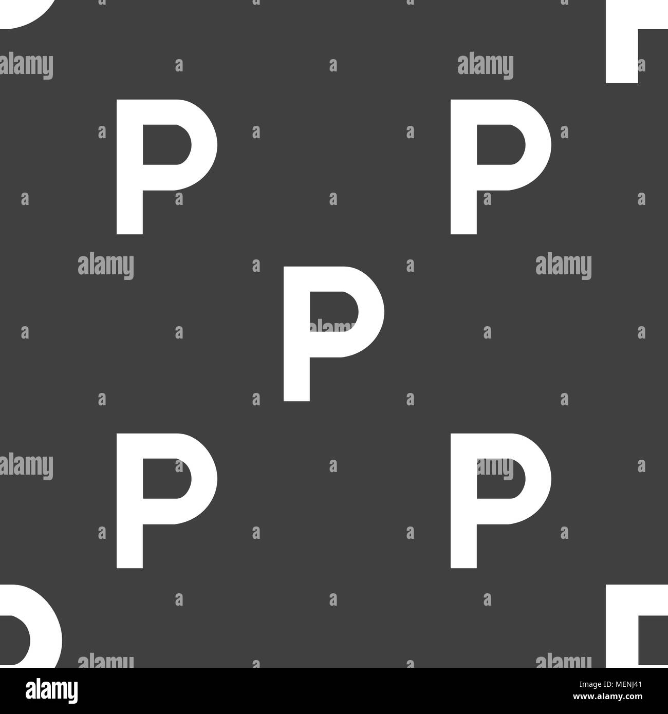 parking icon sign. Seamless pattern on a gray background. Vector illustration Stock Vector Image ...