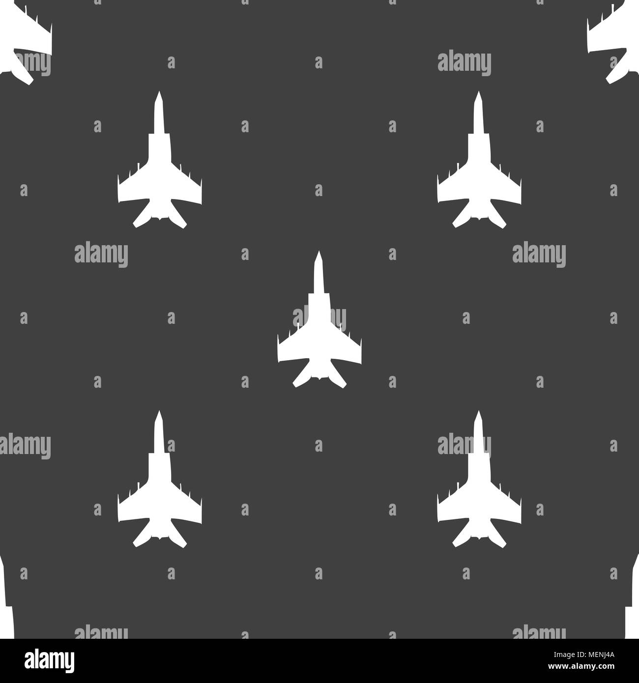 fighter icon sign. Seamless pattern on a gray background. Vector ...