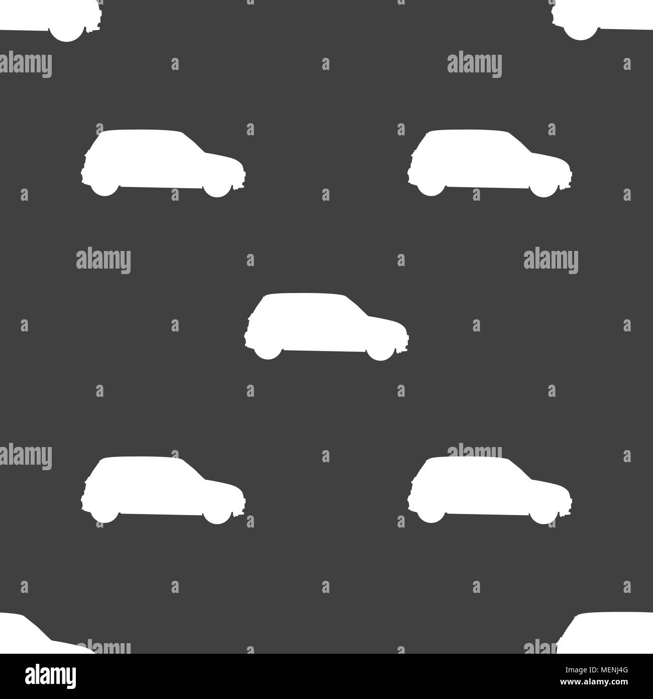 Jeep icon sign. Seamless pattern on a gray background. Vector ...
