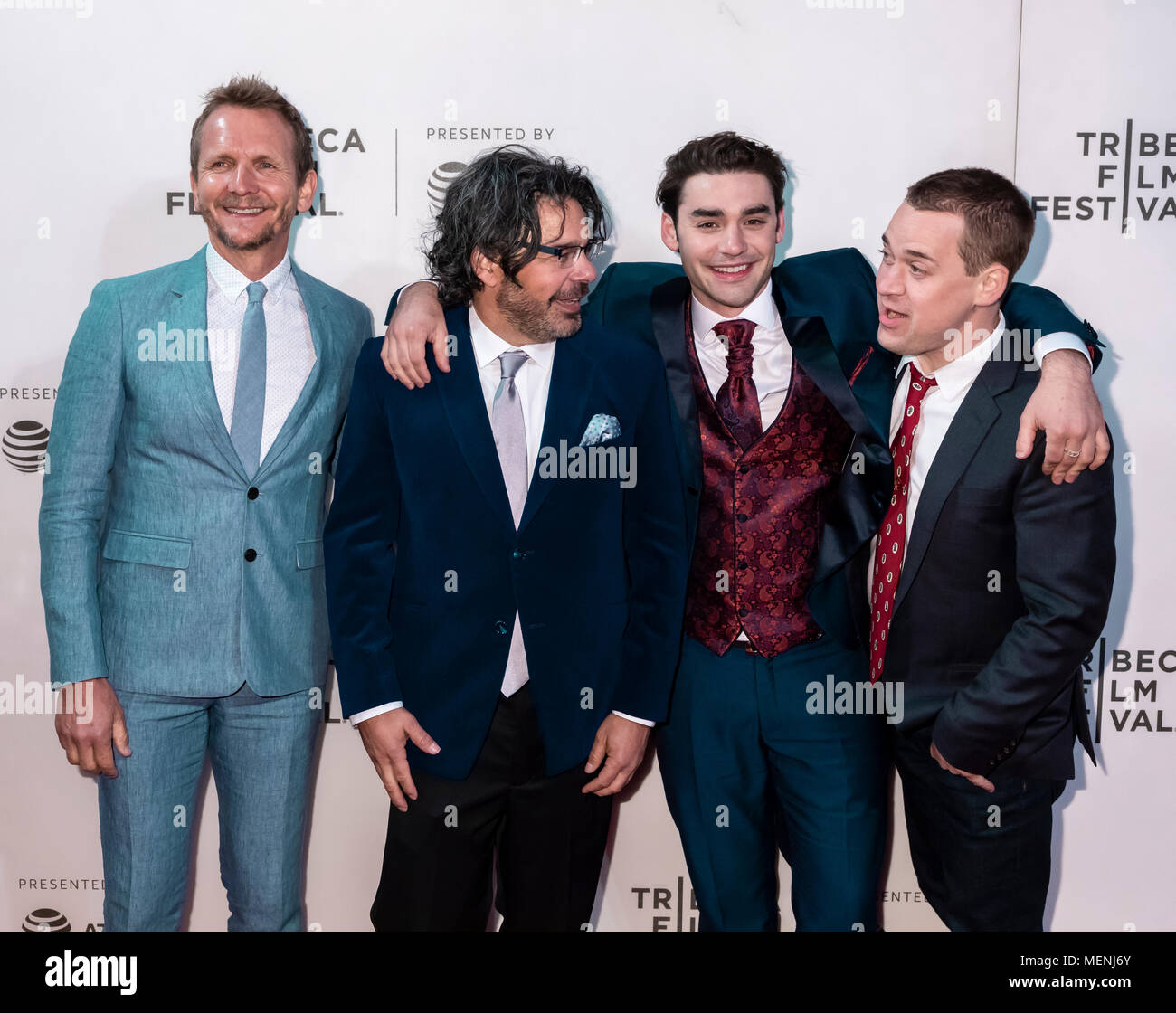 New York, NY, USA - April 20, 2018: Sebastian Roche, Ken Biller, Alex ...