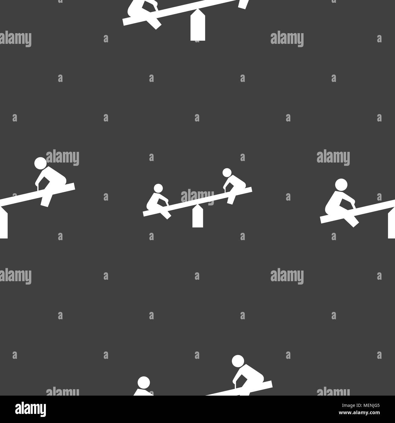 swing icon sign. Seamless pattern on a gray background. Vector ...