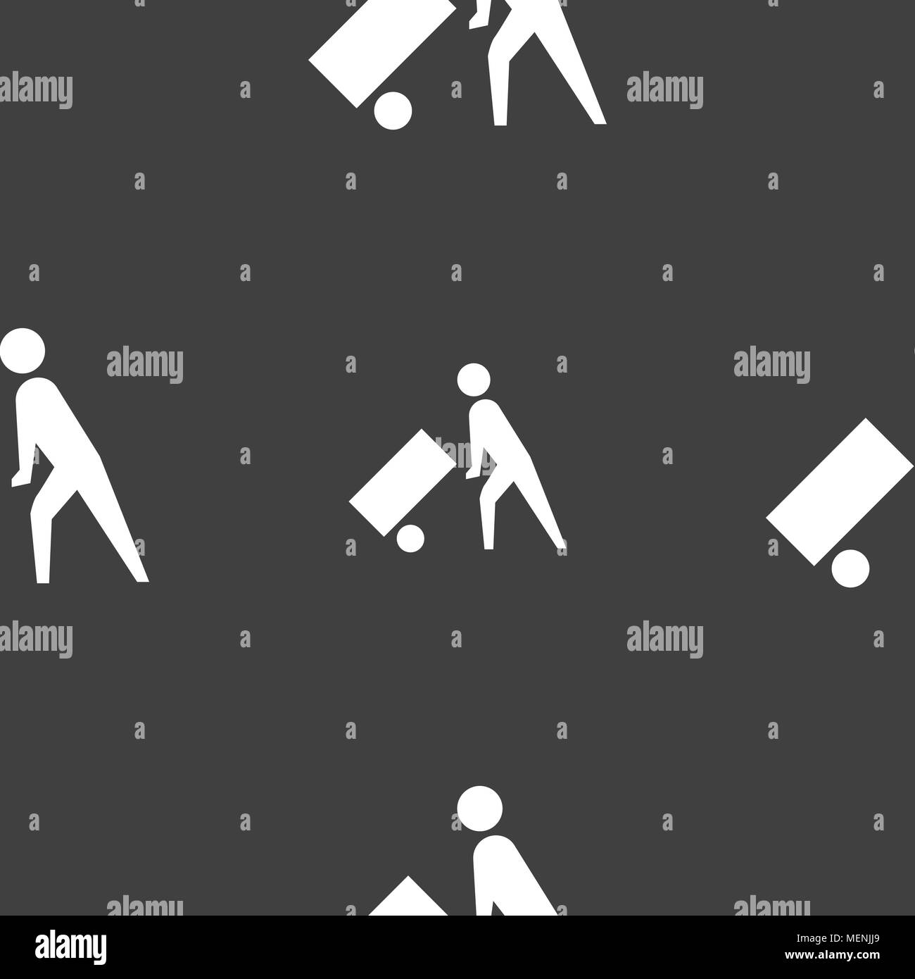 Loader icon sign. Seamless pattern on a gray background. Vector ...