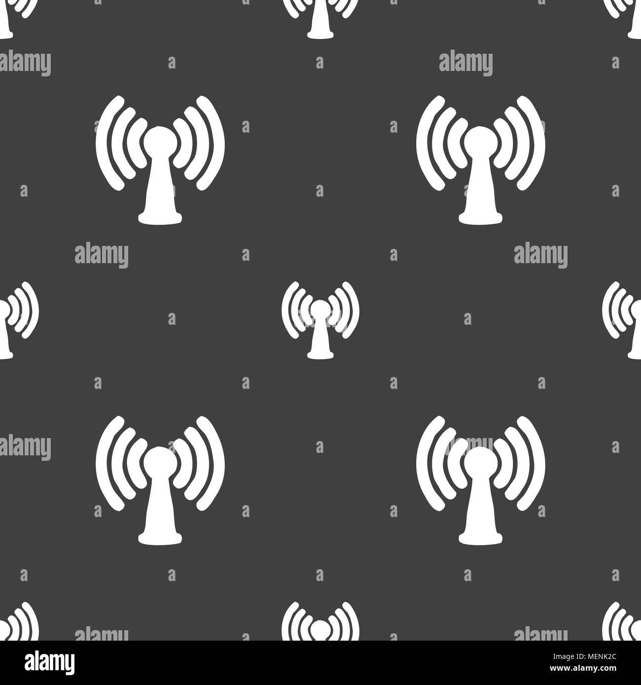 Wi-fi, internet icon sign. Seamless pattern on a gray background ...
