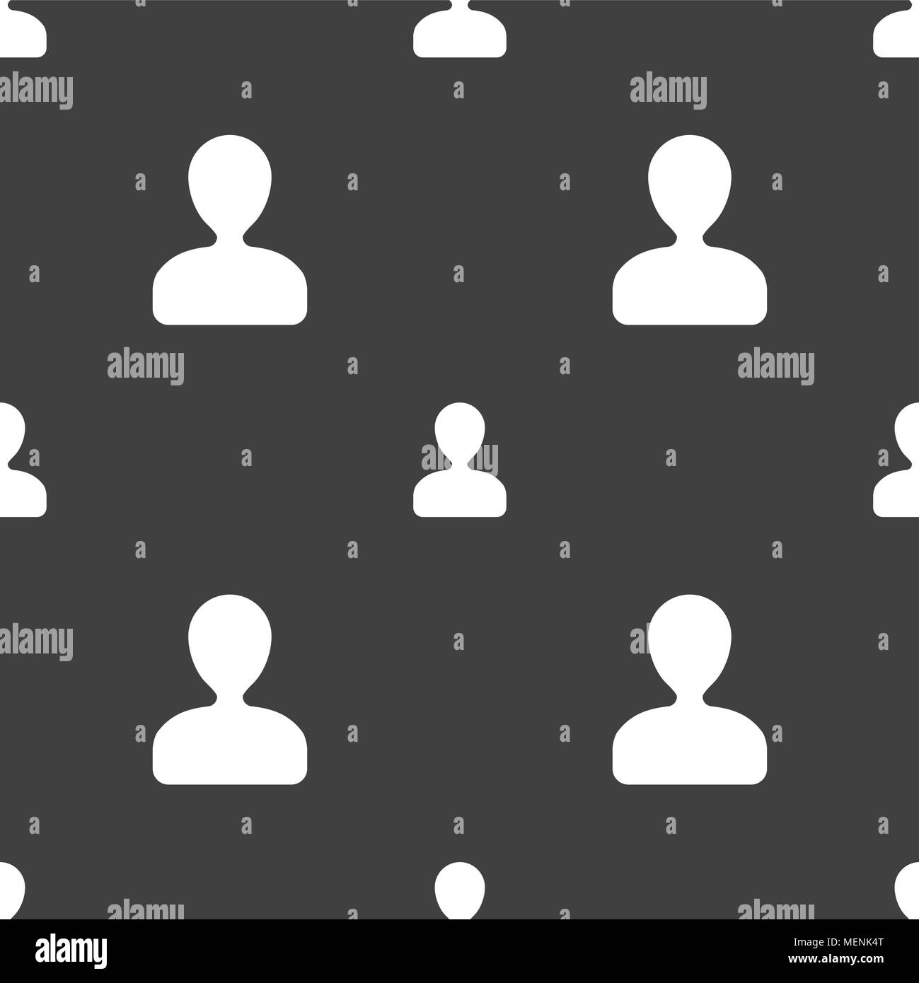 male silhouette icon sign. Seamless pattern on a gray background ...