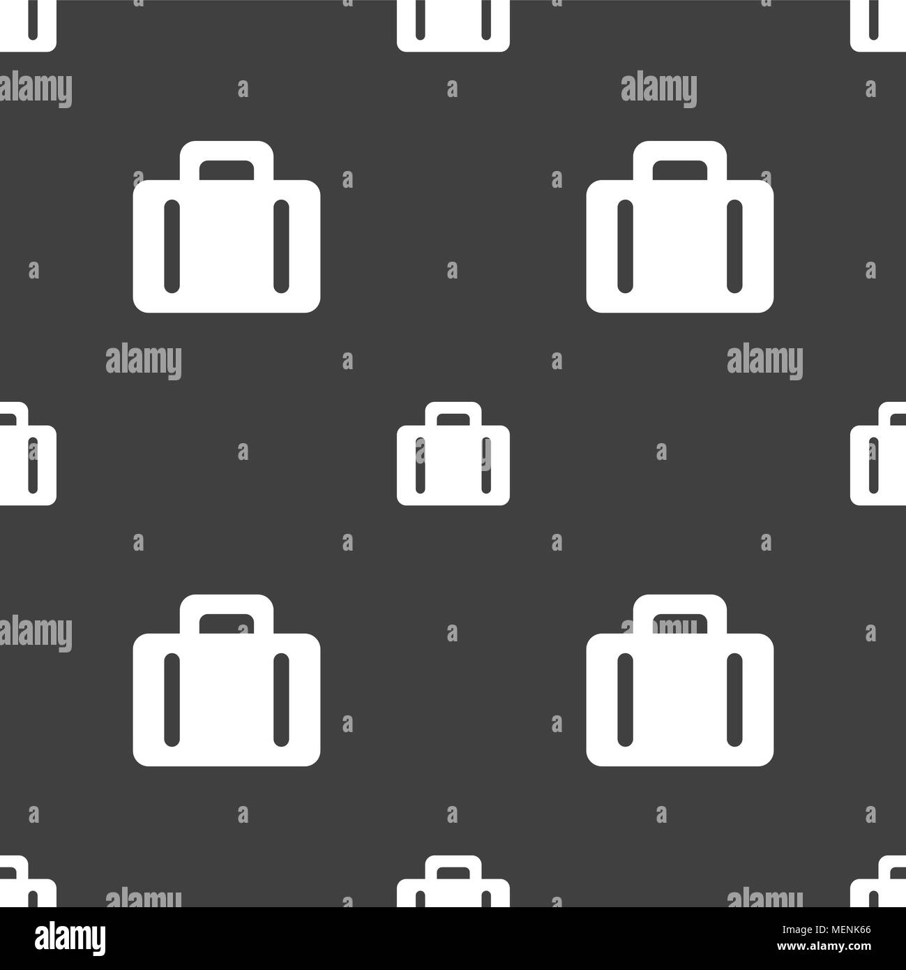 suitcase icon sign. Seamless pattern on a gray background. Vector ...