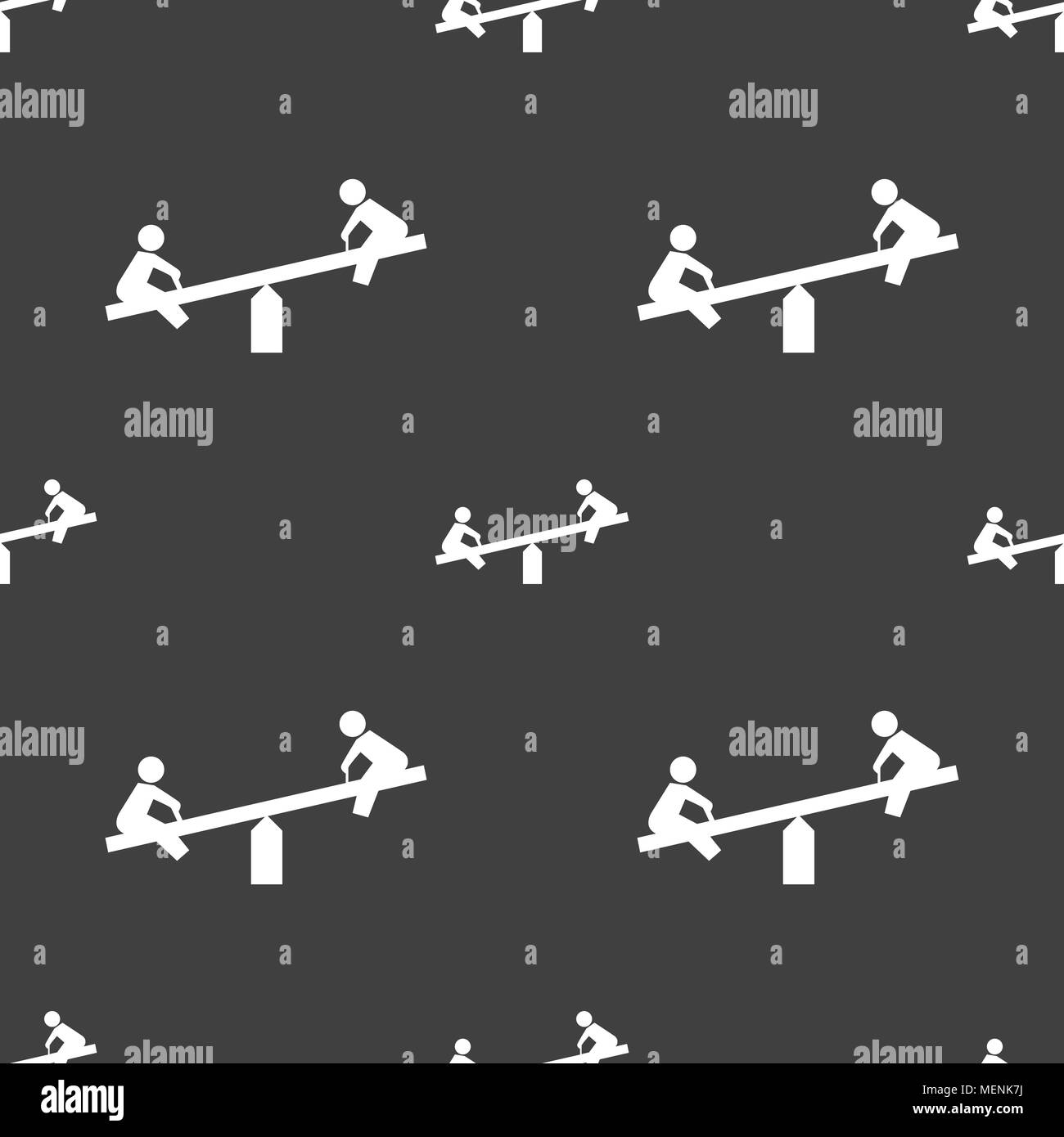 swing icon sign. Seamless pattern on a gray background. Vector ...